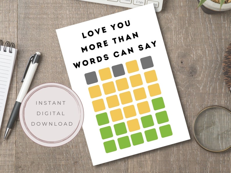 Printable Wordle Love Card, Wordle Anniversary Card, Funny Wedding ...