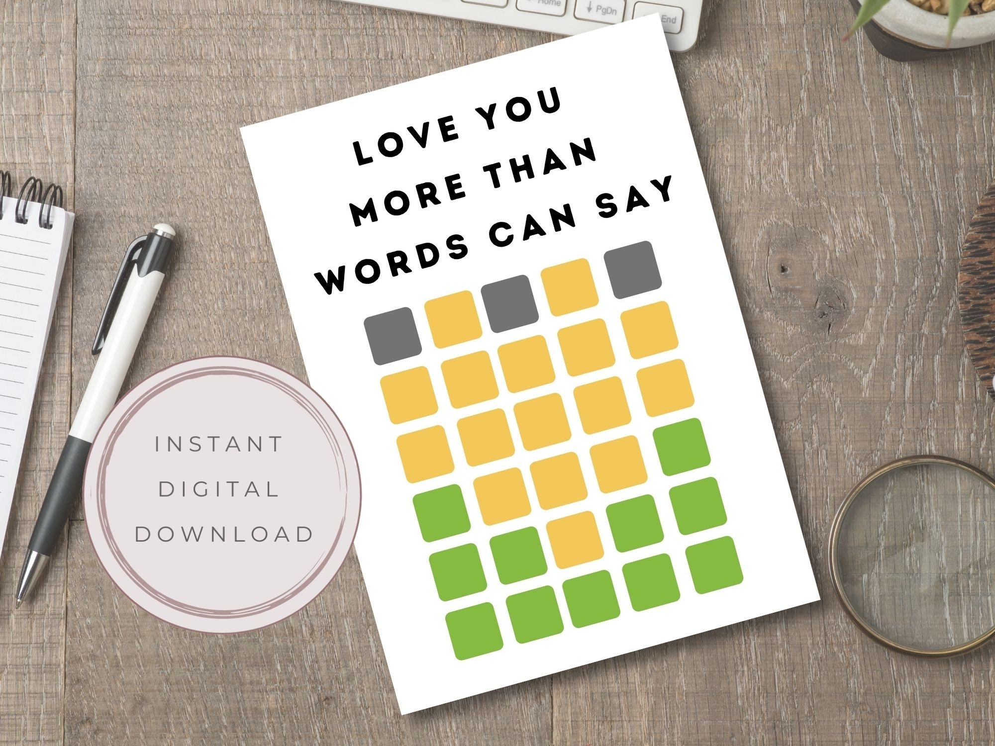 Printable Wordle Love Card, Wordle Anniversary Card, Funny Wedding ...
