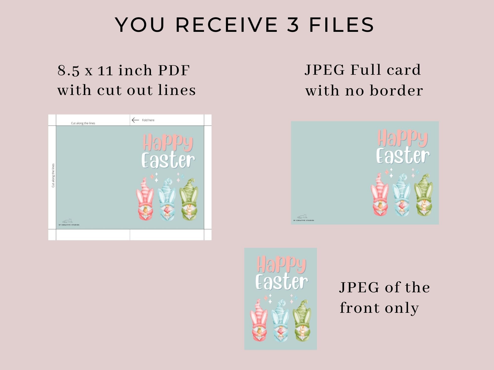 Printable Gnome Easter Card, Easter Gnome Greeting Card, Garden Gnome ...