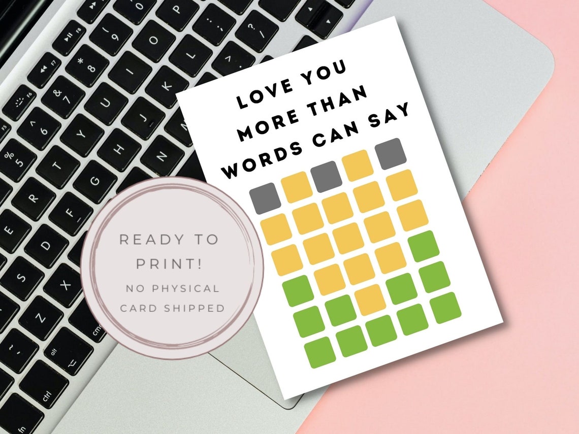 Printable Wordle Love Card, Wordle Anniversary Card, Funny Wedding ...