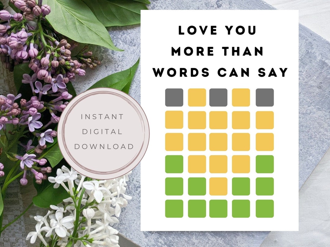 Printable Wordle Love Card, Wordle Anniversary Card, Funny Wedding ...