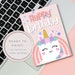 Printable Unicorn Birthday Cake Card, Rainbow Unicorn Birthday Card ...
