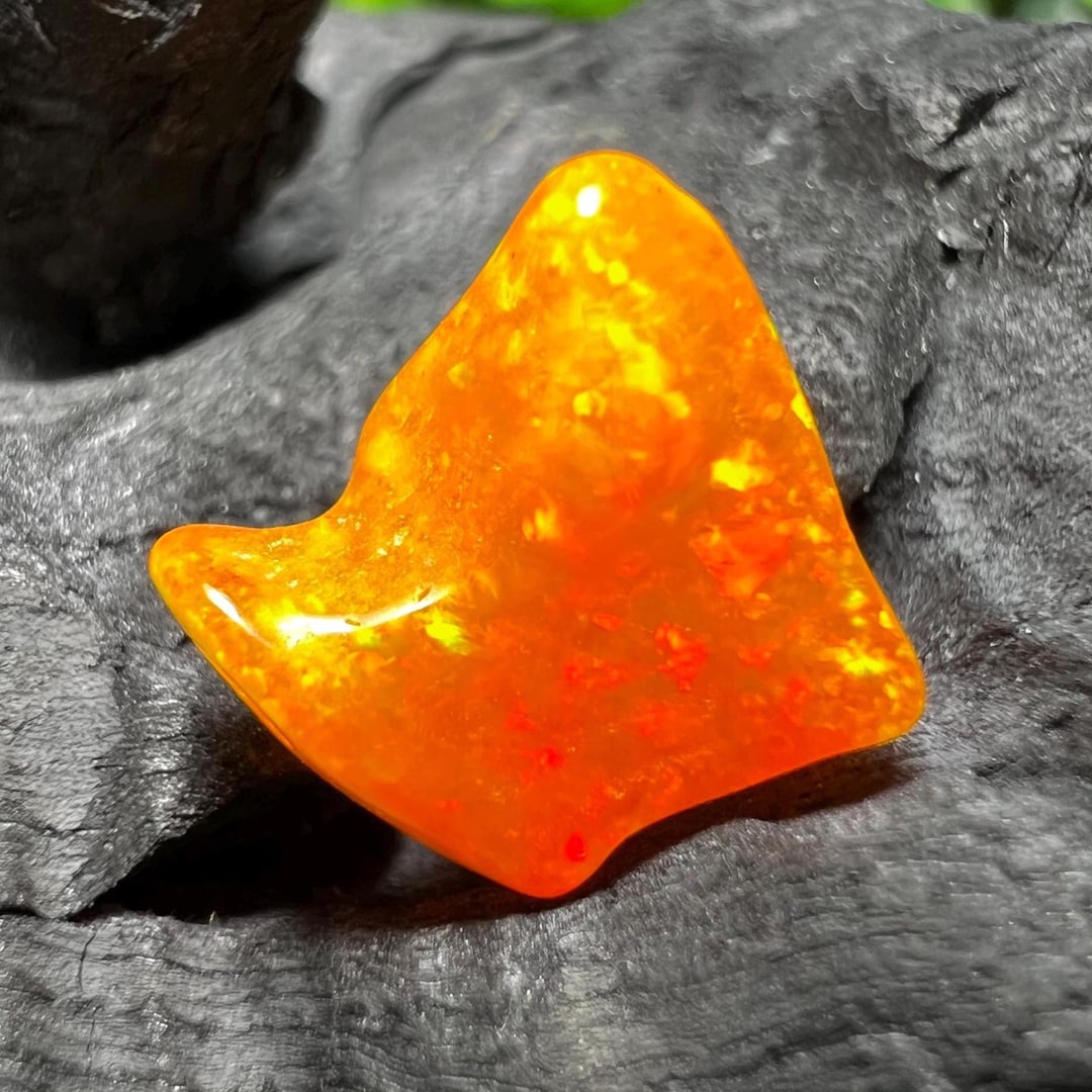 Ethiopian Orange Opal Rough: Polished Fire Opal Gemstone, October ...
