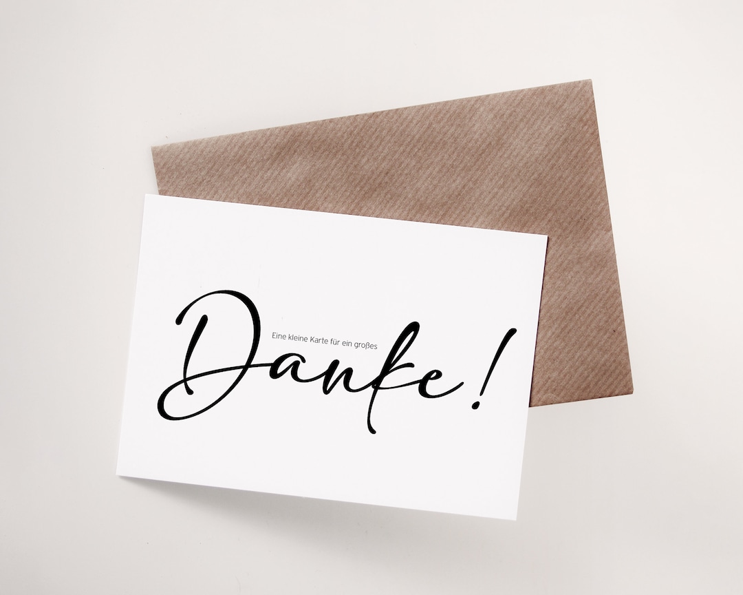 Eine Kleine Karte Für Ein Großes Danke Postkarte DIN A6 Karte Mit ...