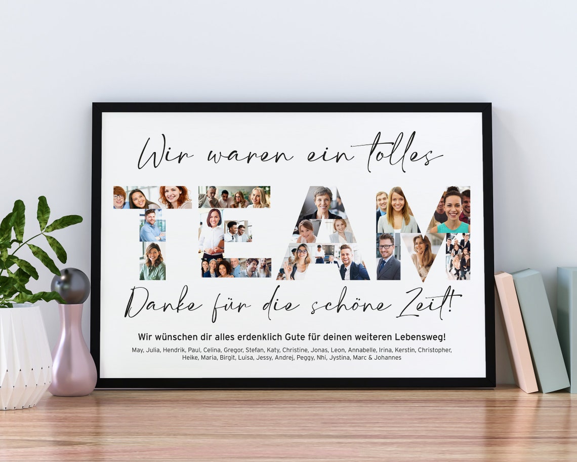 Fotocollage Abschied Kollege
