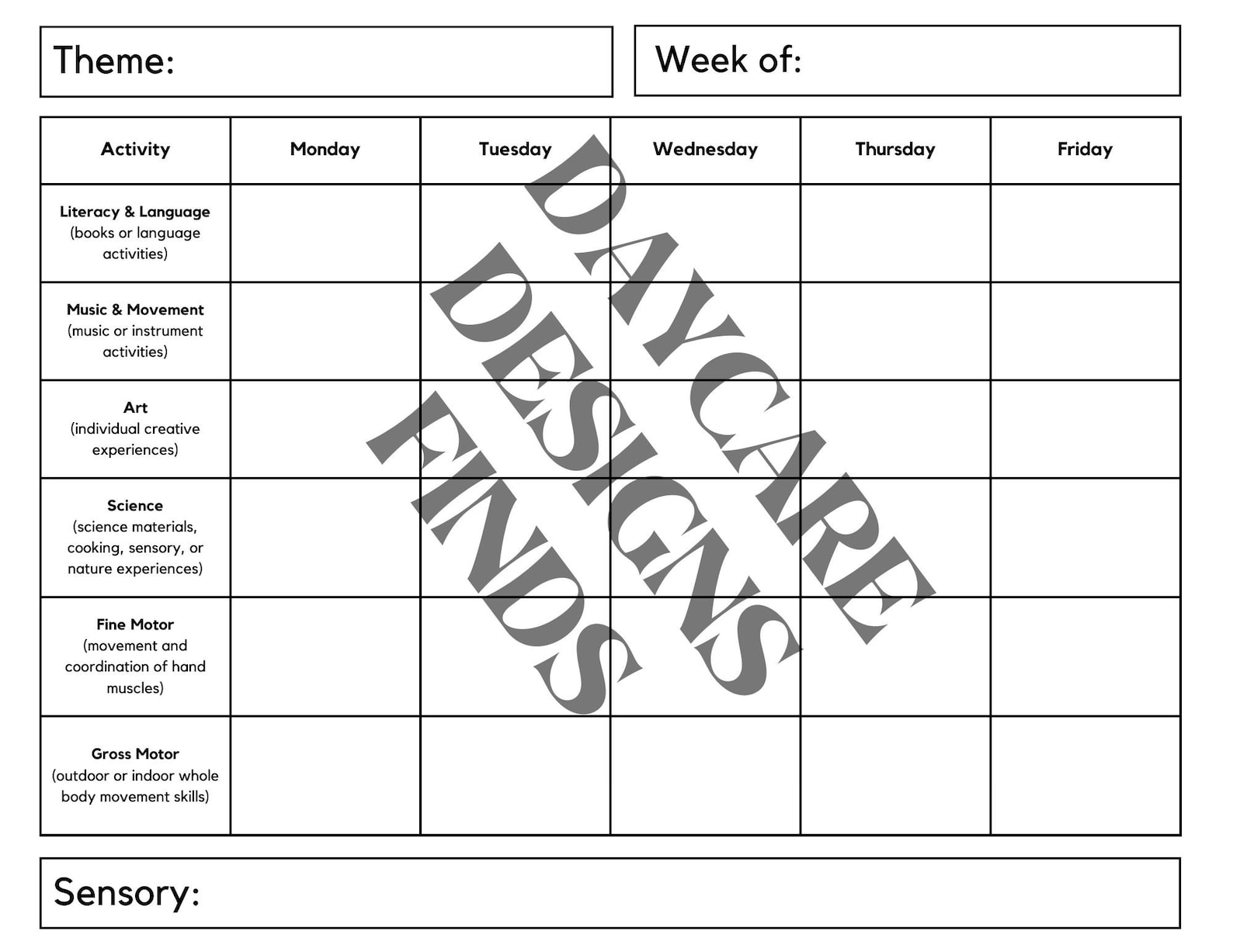Printable Toddler or Preschool Lesson Plan - Etsy