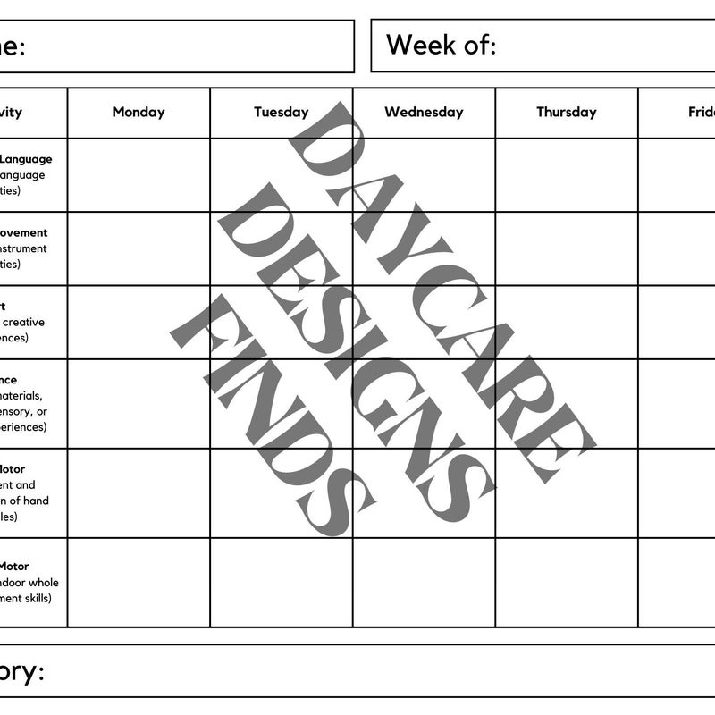 Toddler Lesson Plan - Etsy
