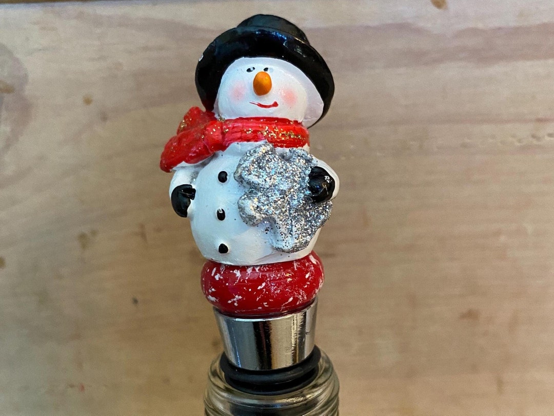 Snowman Bottle Stopper / Snowman Wine Stopper / Christmas Decor ...