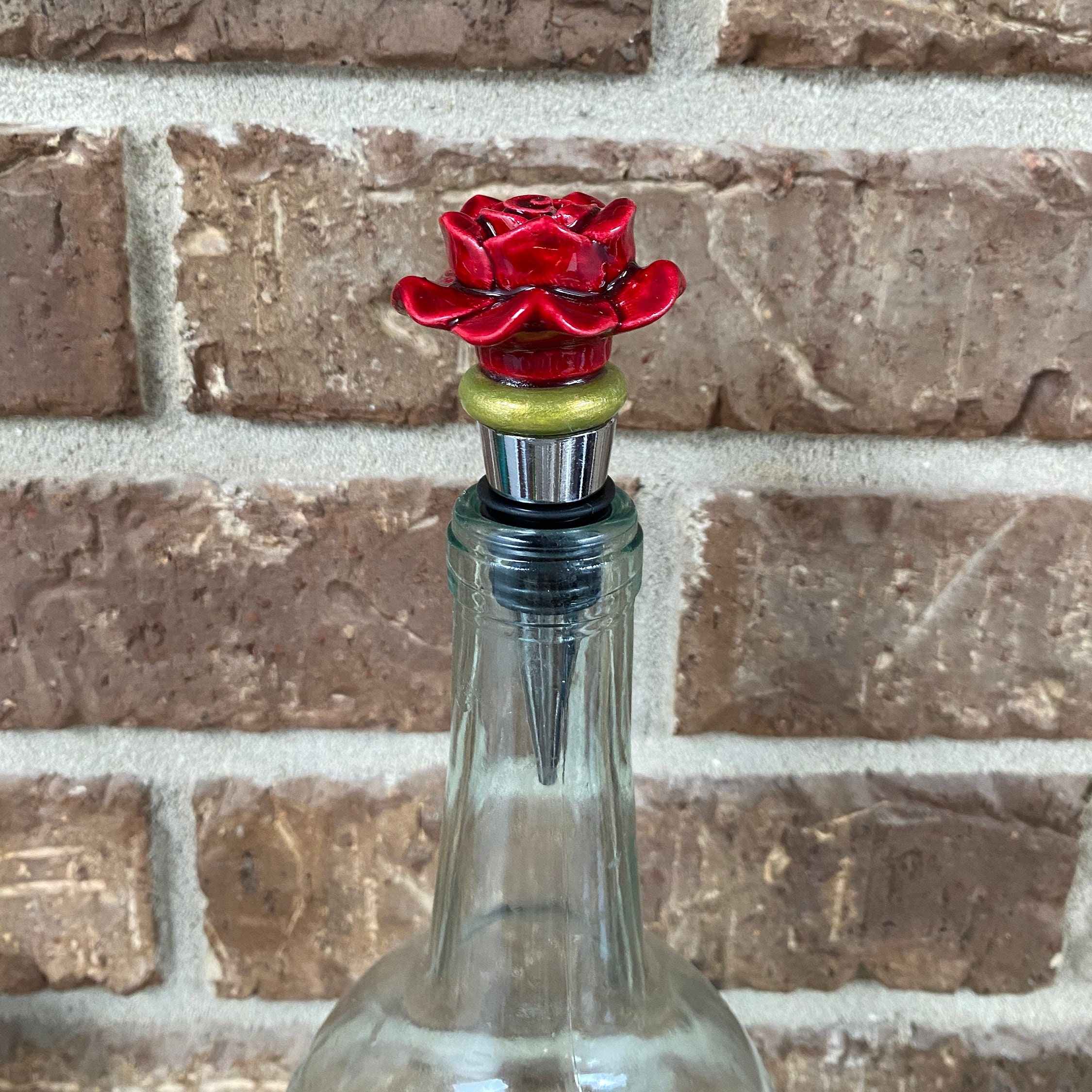 Rose Wine Stopper / Baby Rose Stopper / Floral Bottle Stopper ...