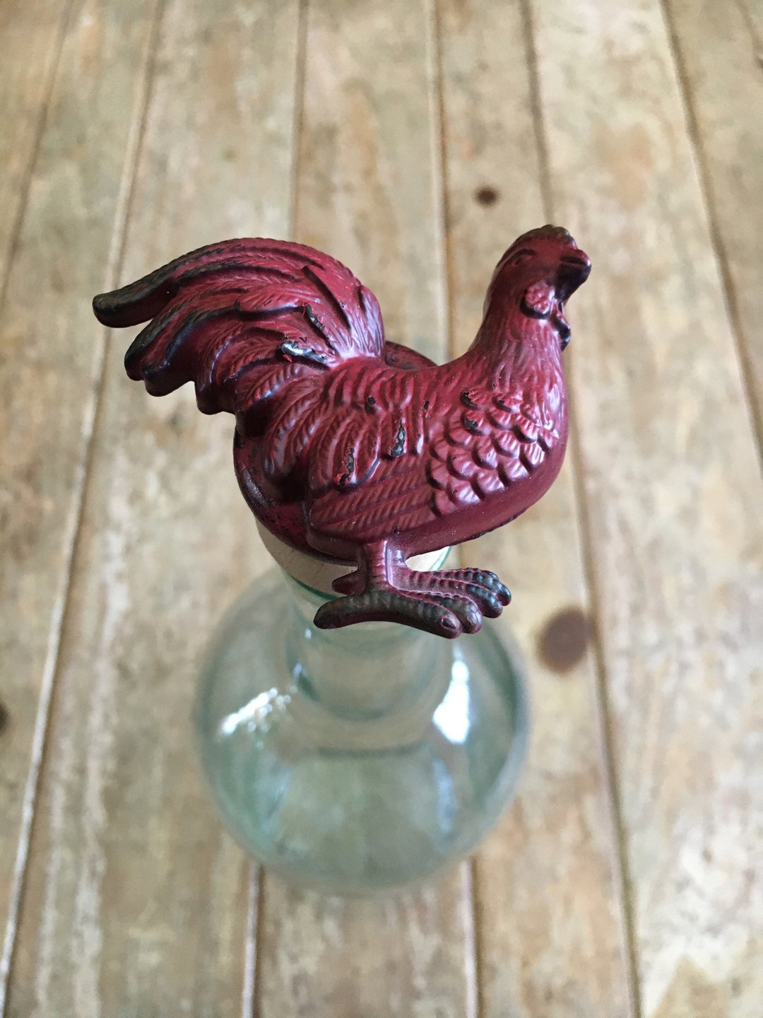 Rooster Wine Bottle Stopper / Rooster Wine Stopper / Rooster Bottle ...