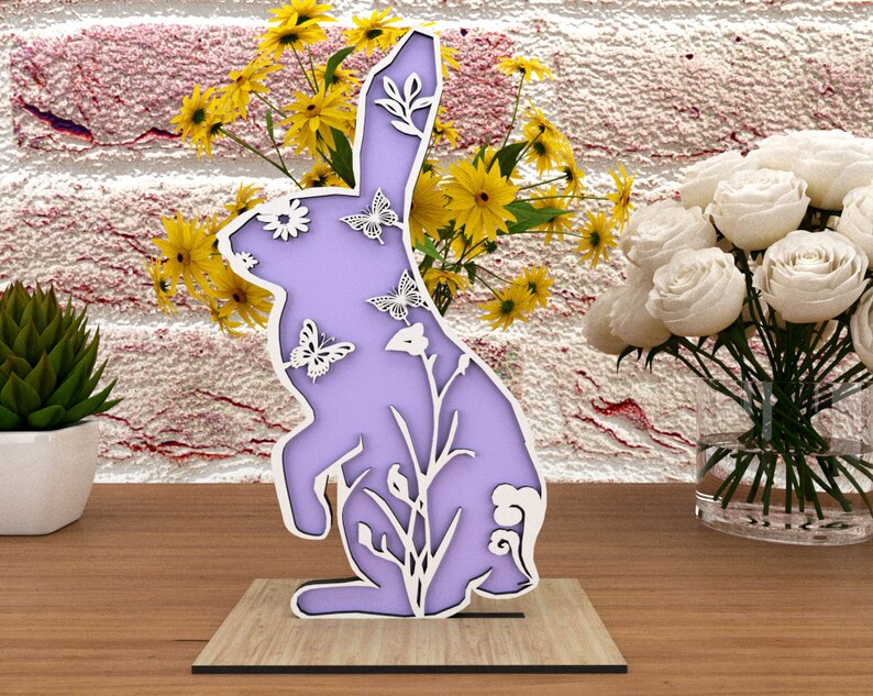 EASTER Laser Cut File Rabbits 3 Easter Cutting Files - Etsy