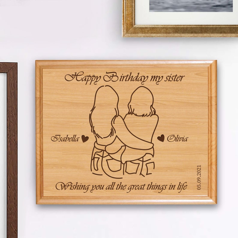 Laser Cut File for Sister Birthday| Wood Sister Birthday Gifts From ...