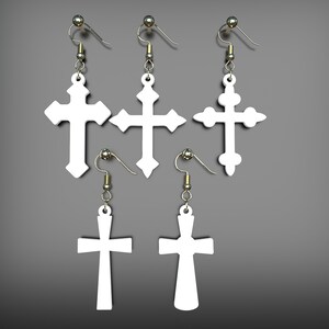 16 Cross Earrings Template Laser Cut Files Digital Download Earring ...