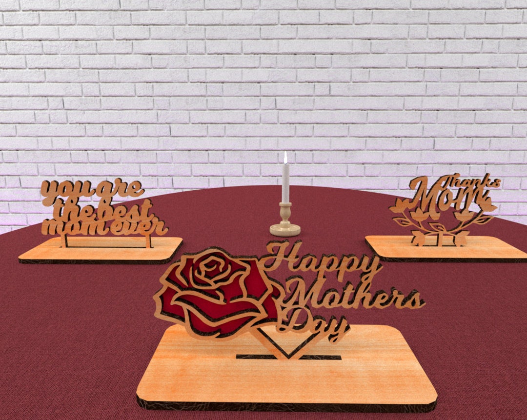 Laser Cut File for Mothers Day mothers Day Gifts From Daughter & Son ...