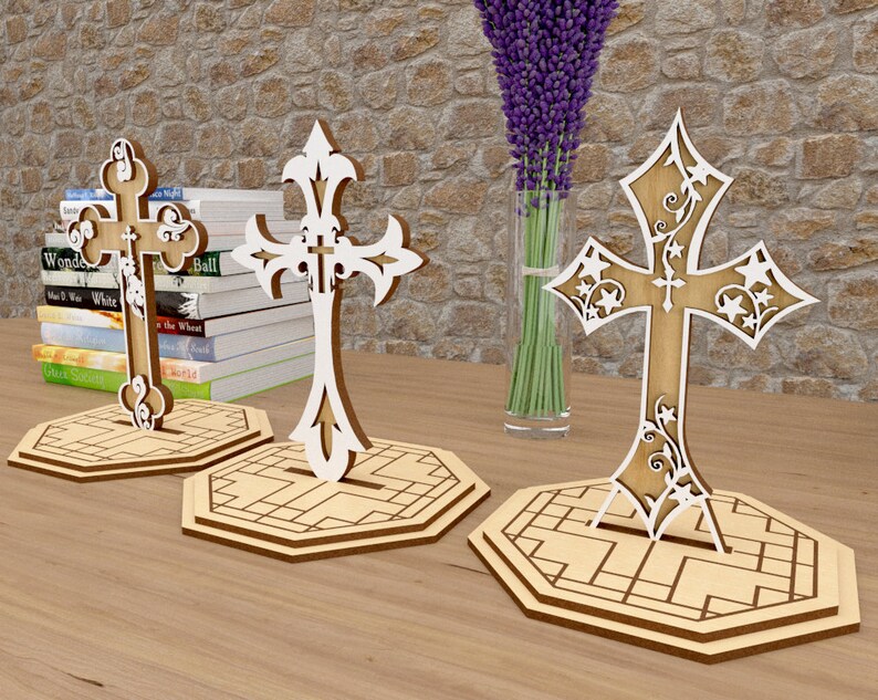 EASTER Laser Cut Cross File cross Decor for Table digital - Etsy