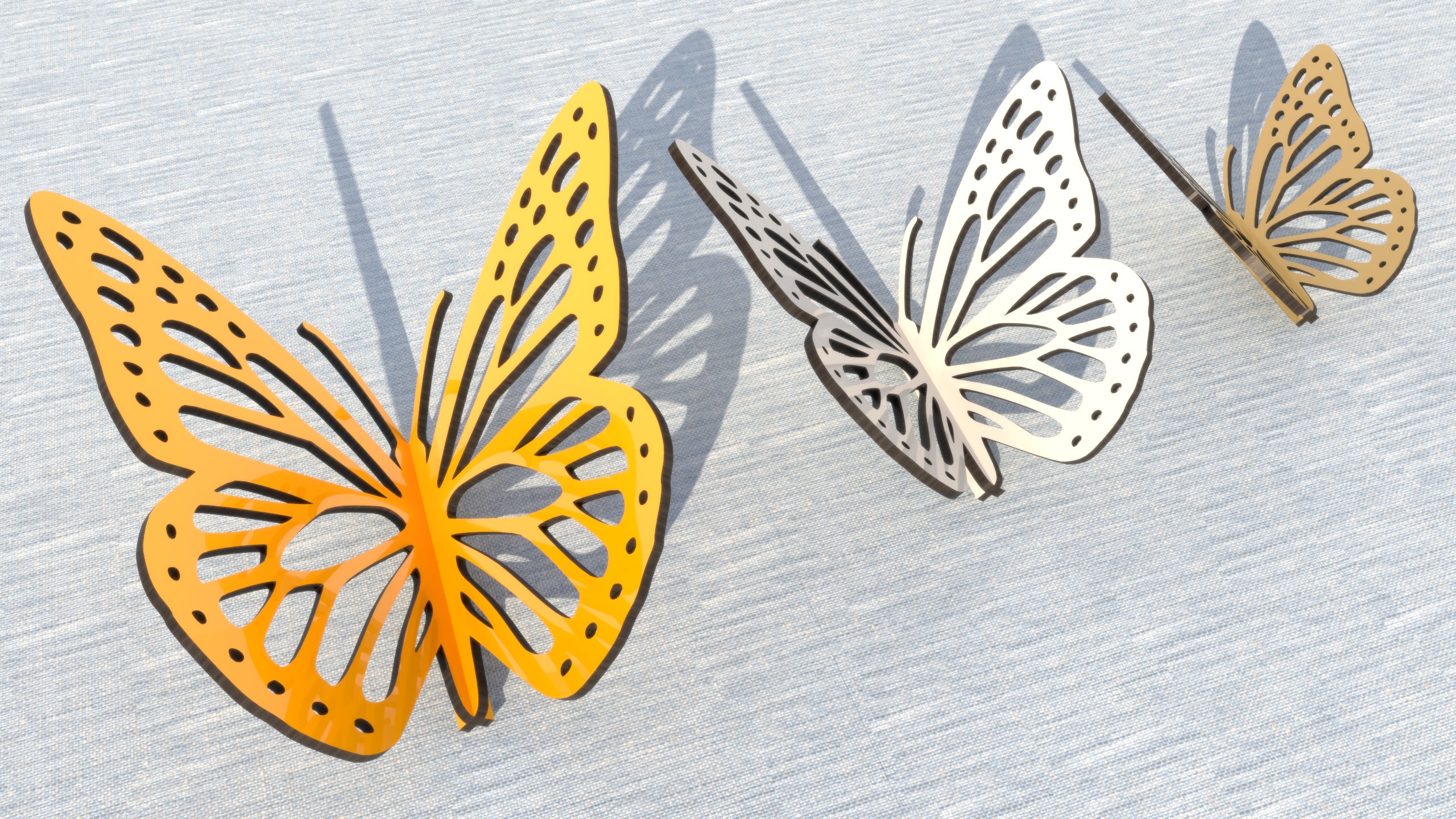 Mariposa 3D Conjunto de 9-SVG Dxf Pdf Cdr Ai Descarga digital - Etsy México