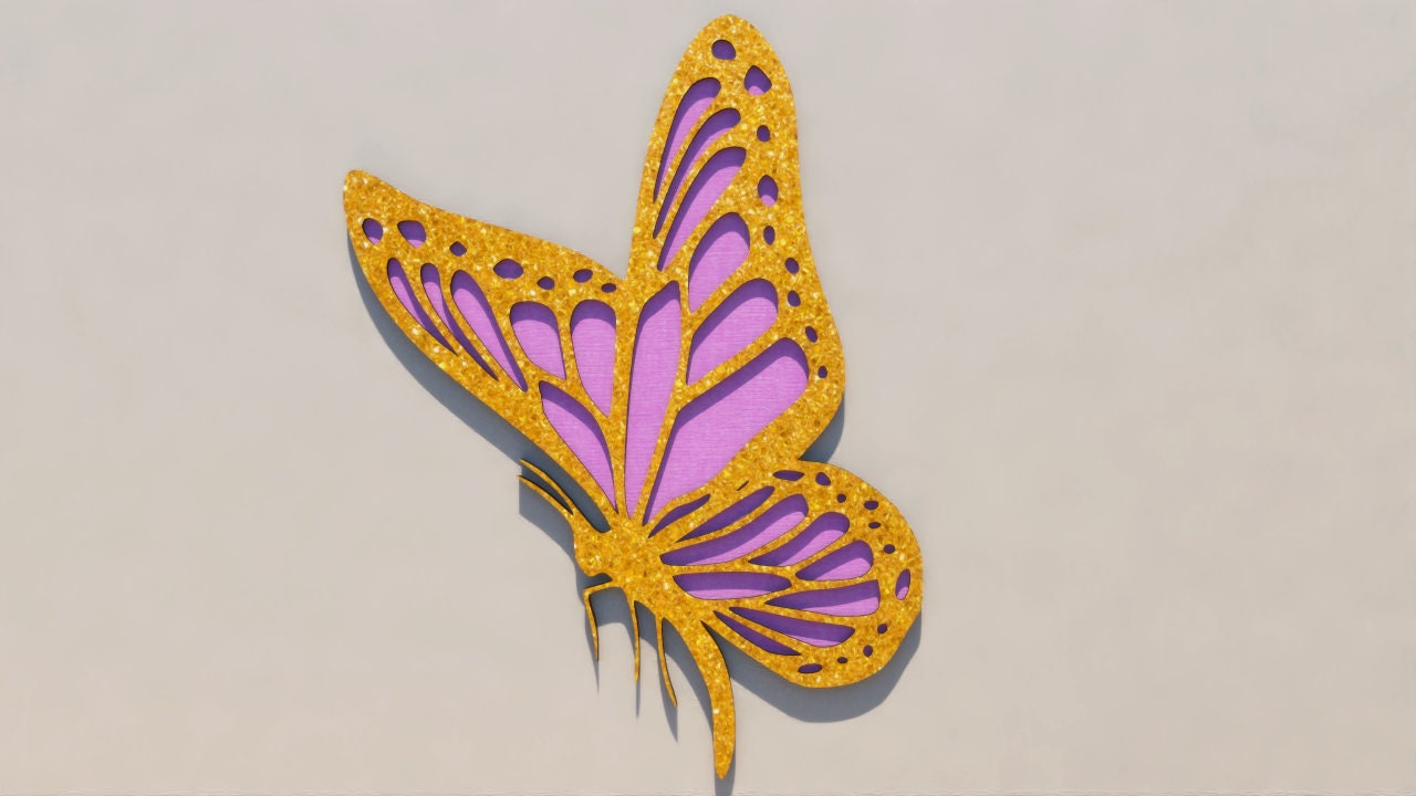 Mariposa 3D con descarga digital Svg Dxf Pdf Cdr Ai. Clip art - Etsy México