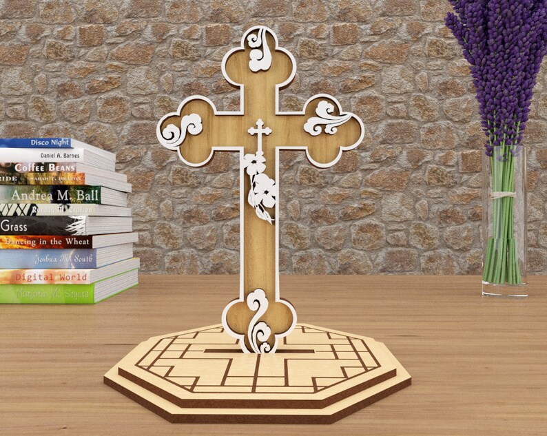 EASTER Laser Cut Cross File cross Decor for Table digital - Etsy