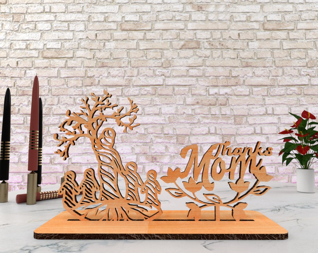 Laser Cut File for Mother Day |wood Mom Day Gifts From Daughter & Son ...