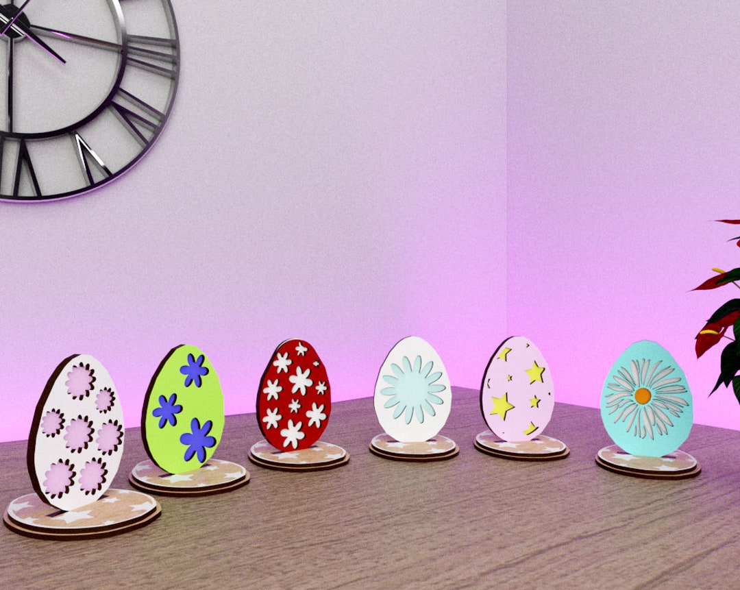 EASTER Laser Cut File Eggs 6 Easter Cutting Files Cricut Svg for ...
