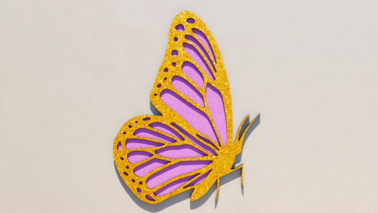 Mariposa 3D con descarga digital Svg Dxf Pdf Cdr Ai. Clip art - Etsy México