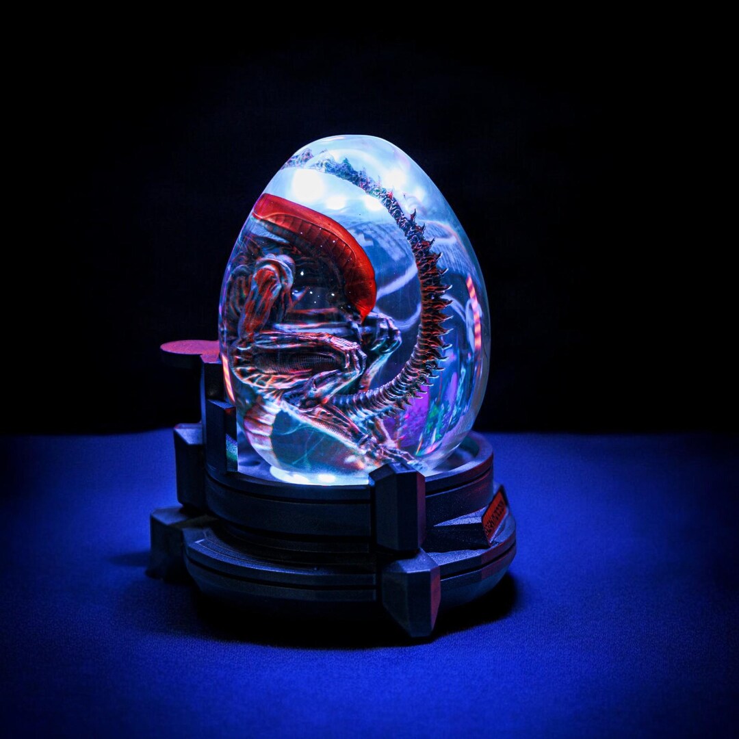Lamp Custom Resin, Xeno.morph Egg Lamp Resin, Table Lamp, Bedside Lamp ...