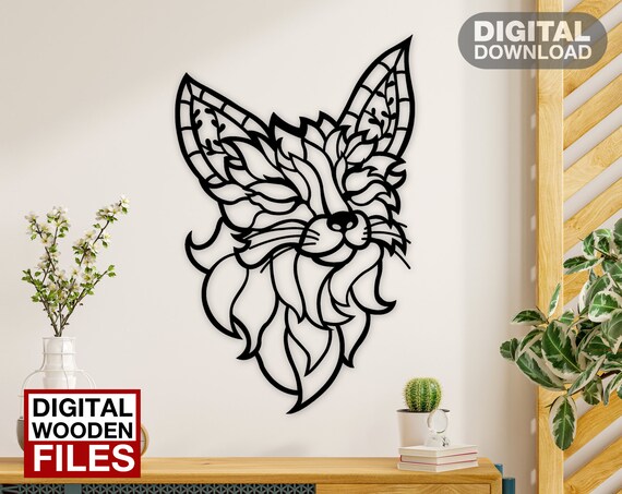 Dreamer Fox Metal Wall Art Fox Metal Art Fox Sign Digital - Etsy