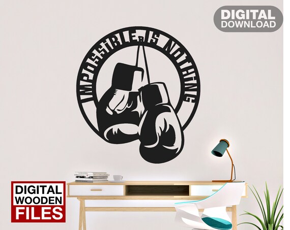 Impossible is Nothing Wall Art Svgdxf EPSAI and PDF - Etsy