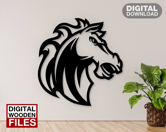 Angry Horse Head Logo