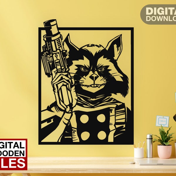 Rocket Raccoon Svg - Etsy