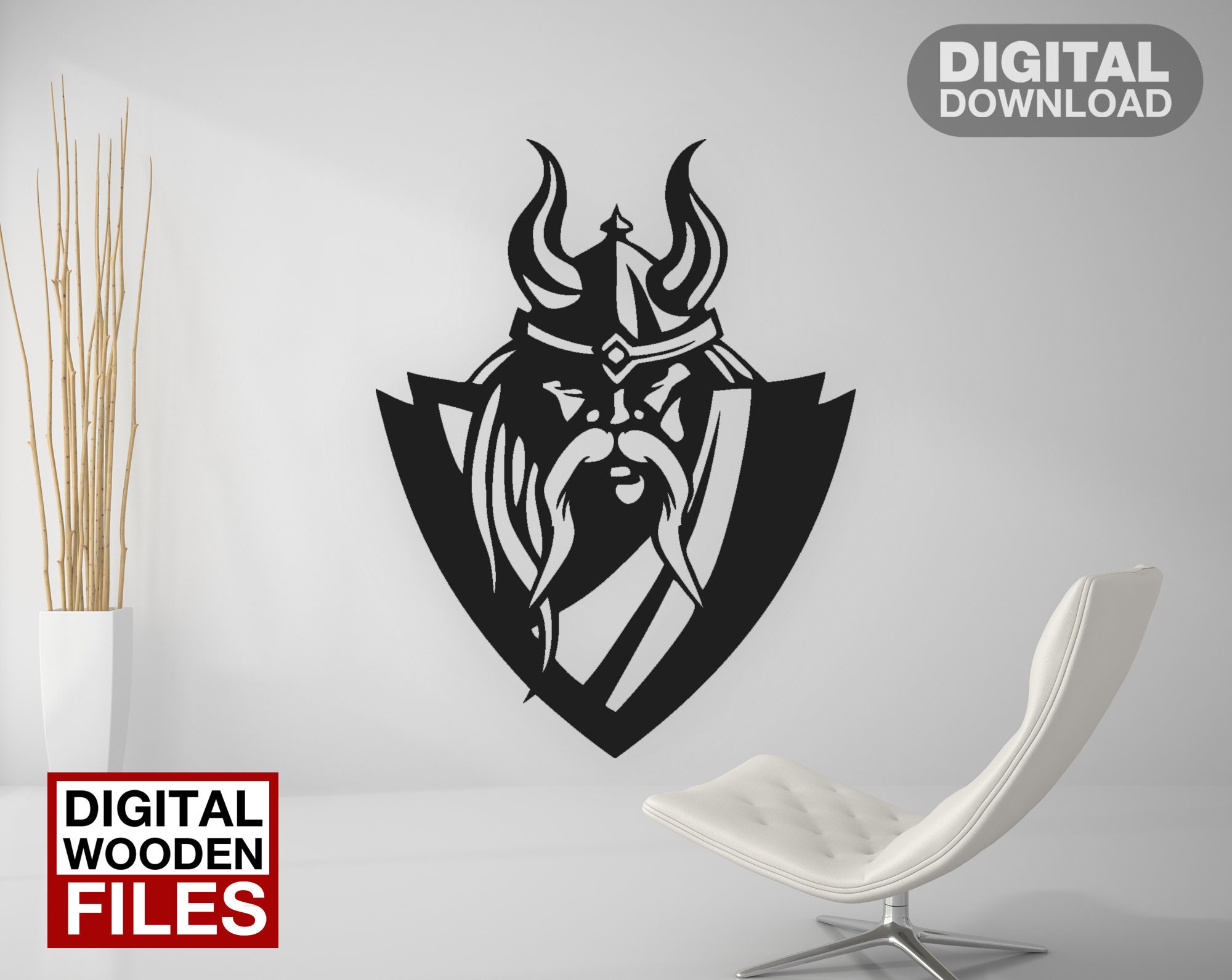 Viking Laser Cut Svg Dxf Files Wall Sticker Engraving Decal - Etsy Canada