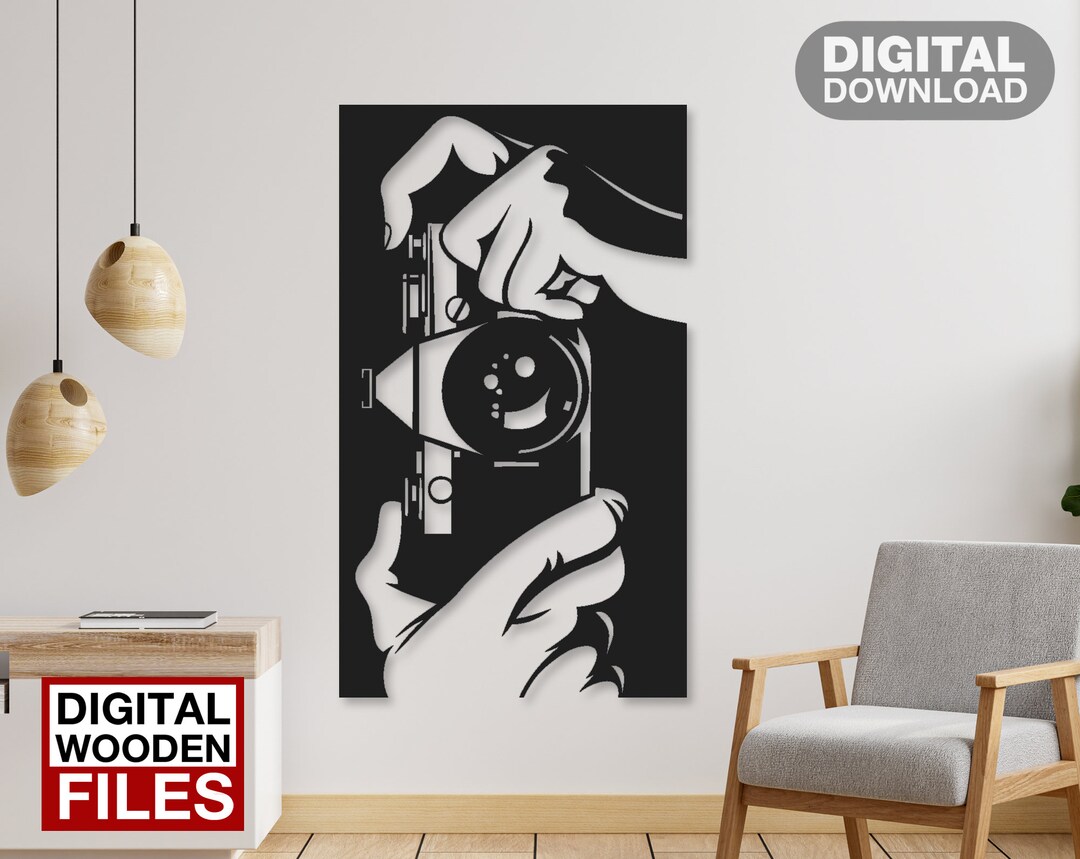 Photograph Laser Cut Svg Dxf Files Wall Sticker Engraving Decal ...