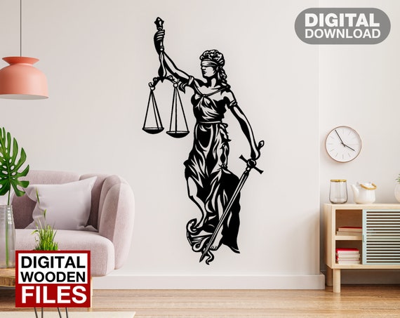 Lady Justice Art Stencil