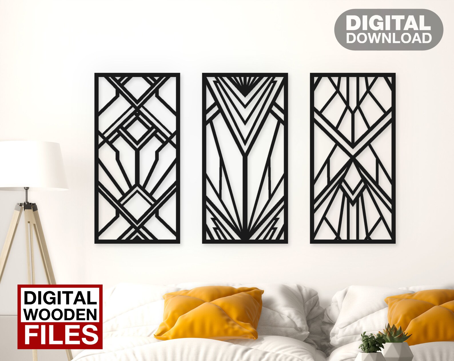 Line Wall Art Decor Abstract Geometric Laser Cut Svg Dxf - Etsy