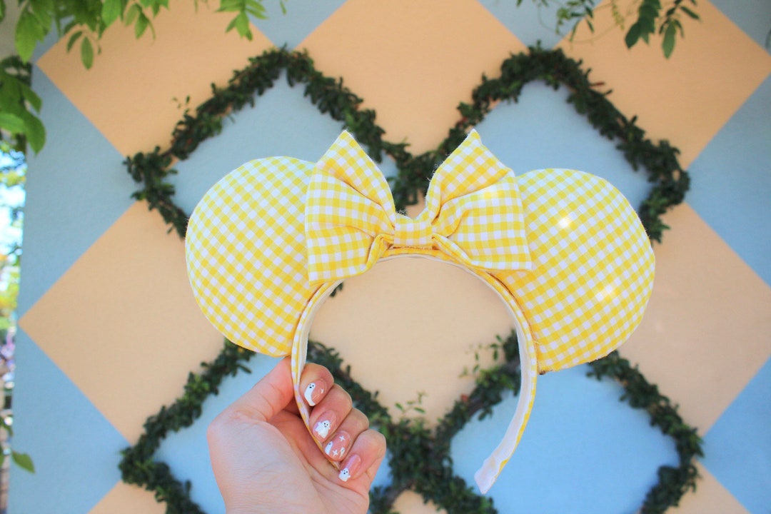 Yellow Gingham Ears - Etsy