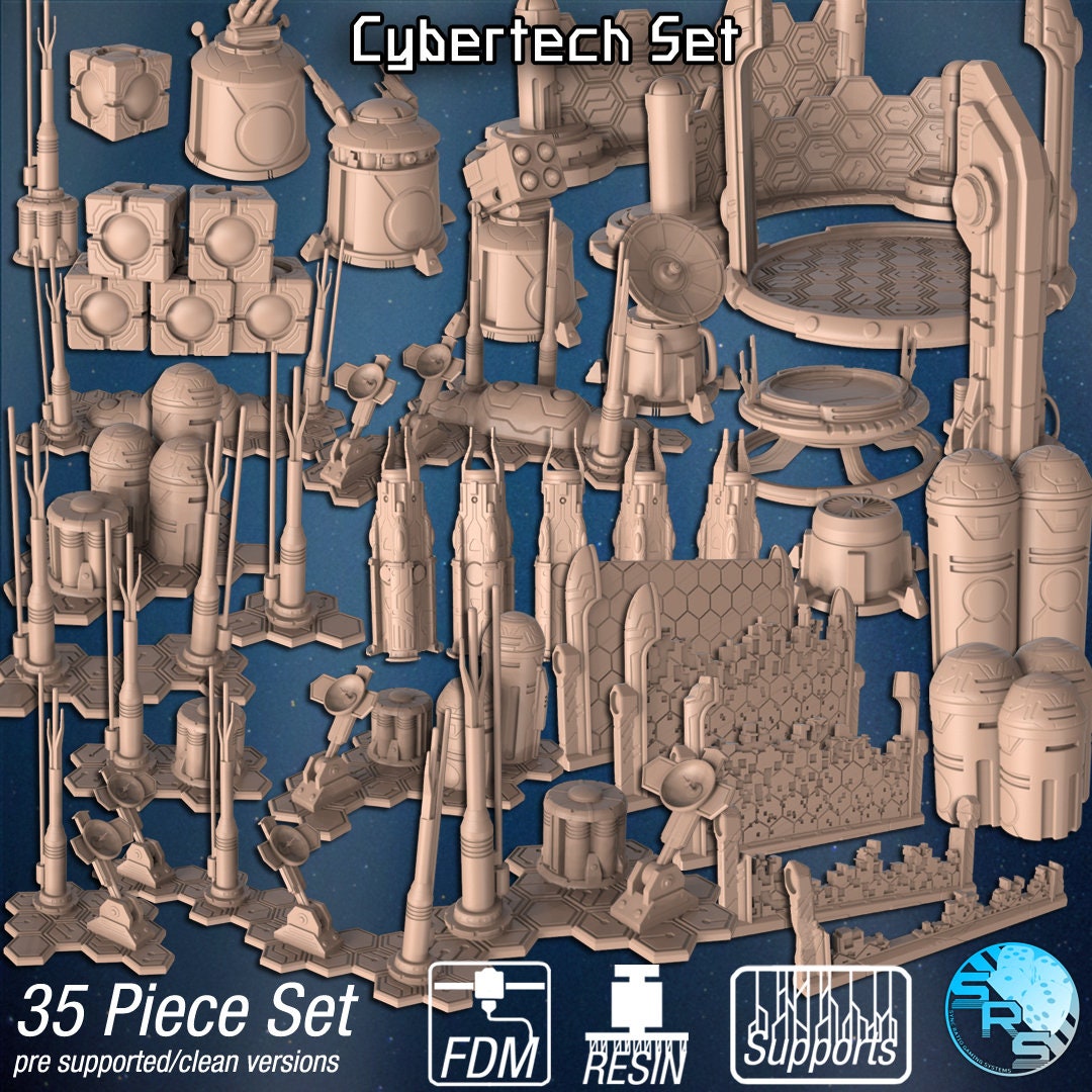 Cybertech Terrain - Wargaming RPG Miniature Skirmish Games - Etsy
