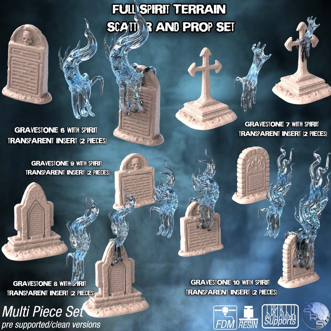 Spirit Terrain, Scatter, Scenery - Gravestone, Graveyard, Flames ...