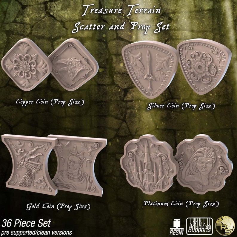 Treasure Terrain - Treasure Piles, Chests, Gold, Diamond, Statue, Keys ...