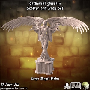 Cathedral Terrain - Church, Shrines, Urns, Pew, Organ, Bell, Chairs ...