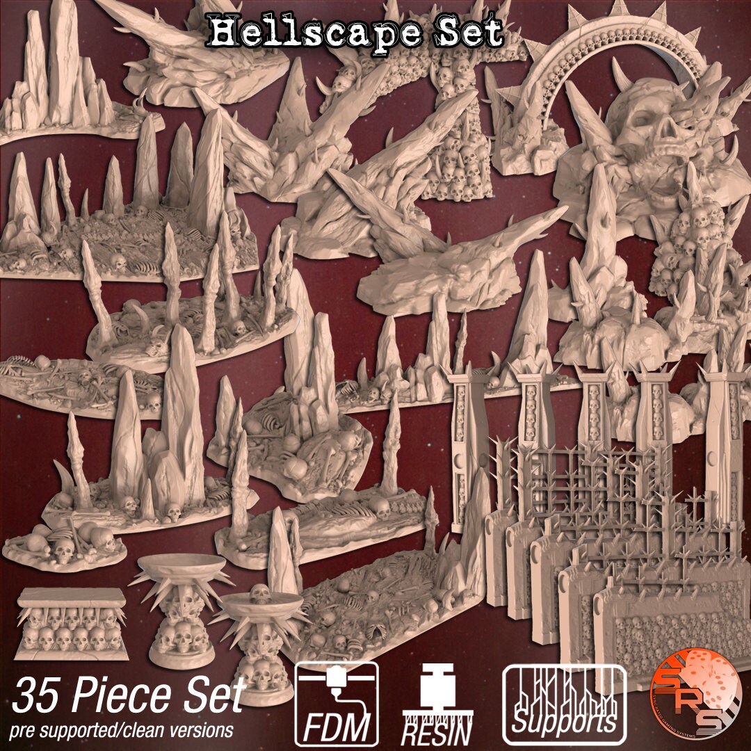 Hellscape Terrain - Wargaming RPG Miniature Skirmish Games - Etsy