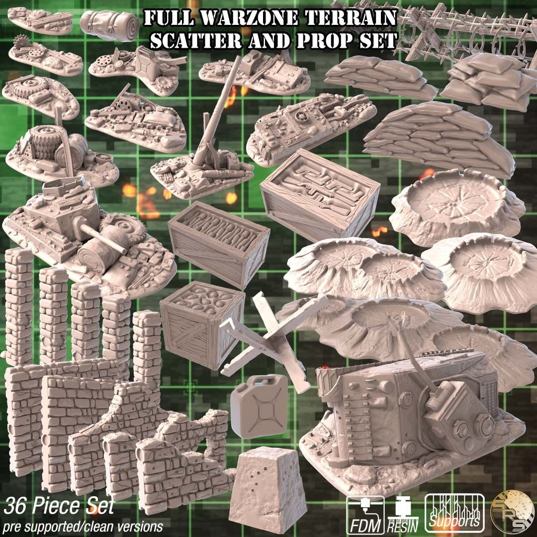 Warzone Terrain - Bolt Action, DUST, Flames of War, Historical, Warlord ...