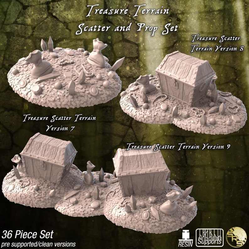 Treasure Terrain - Treasure Piles, Chests, Gold, Diamond, Statue, Keys ...