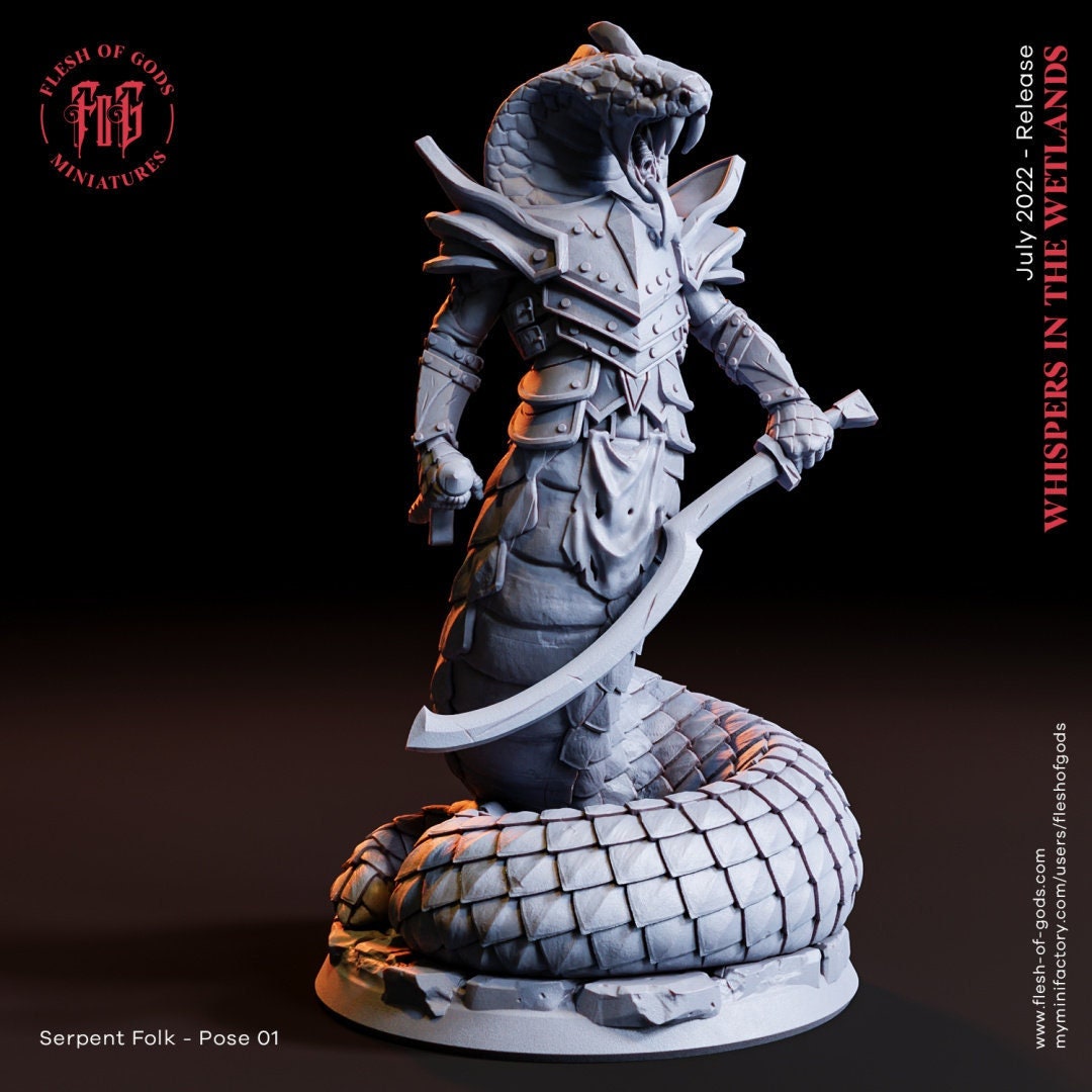 Yuan-ti - Villain Serpent Folk, Bushido Ito Clan, Set - Wargaming RPG ...