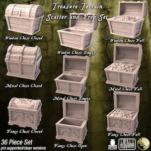 Treasure Terrain - Treasure Piles, Chests, Gold, Diamond, Statue, Keys ...