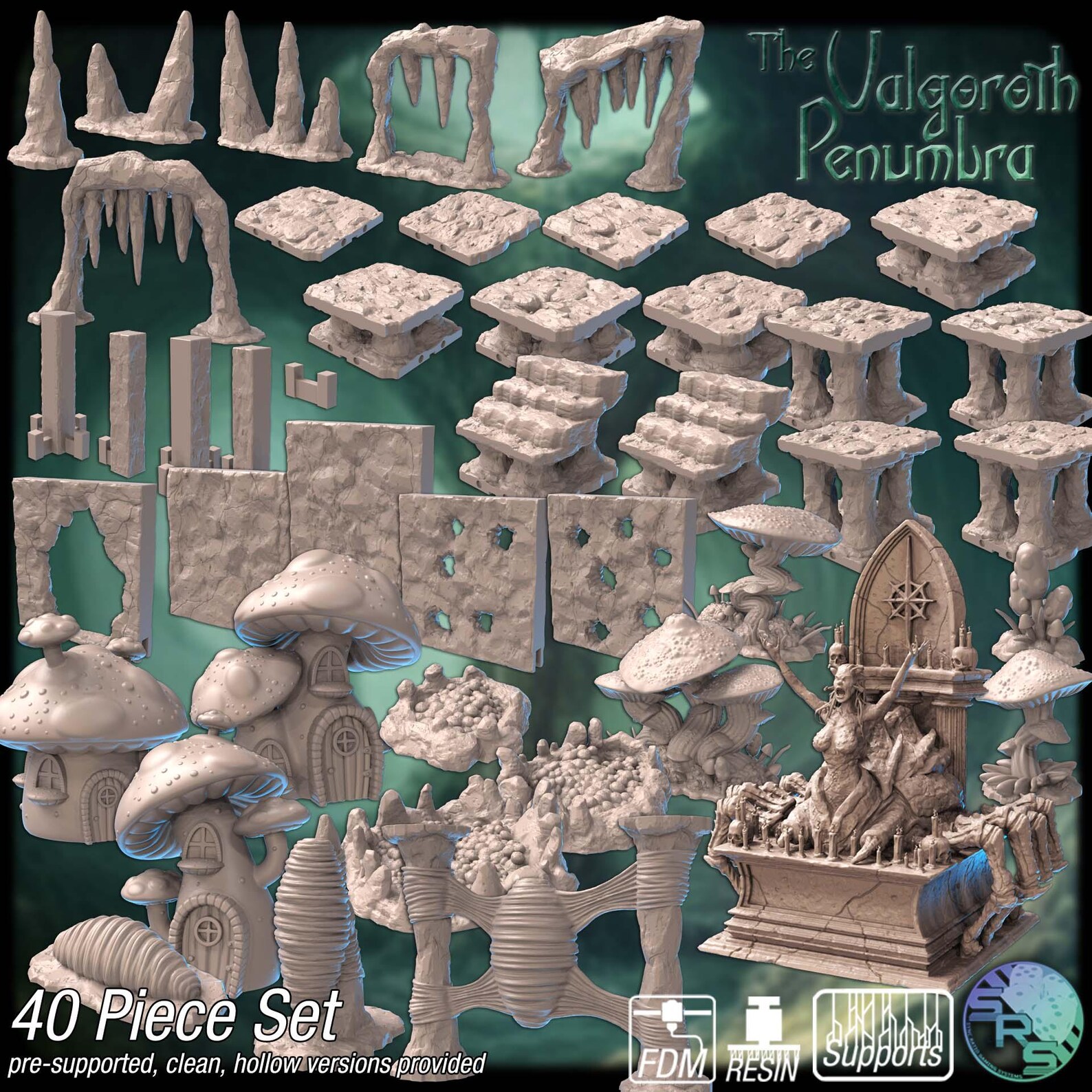 Underdark - Stalagmite, Stalactite, Fungi, Mushroom, Spider Eggs ...