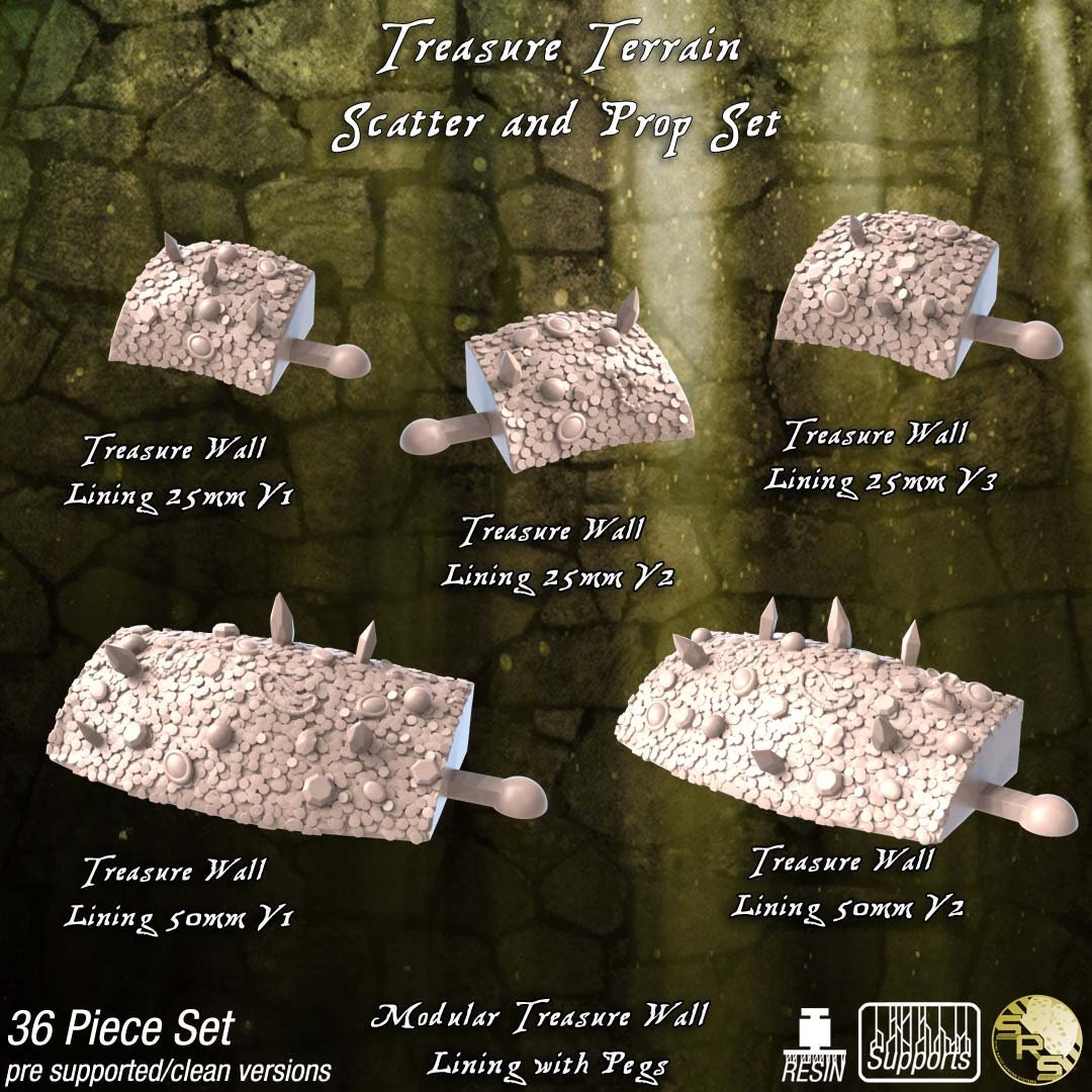 Treasure Terrain - Treasure Piles, Chests, Gold, Diamond, Statue, Keys ...