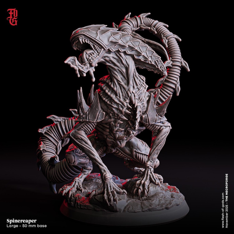 Spinereaper | 50mm Alien Creature Xenomorph Miniature | Necroforge Sci ...