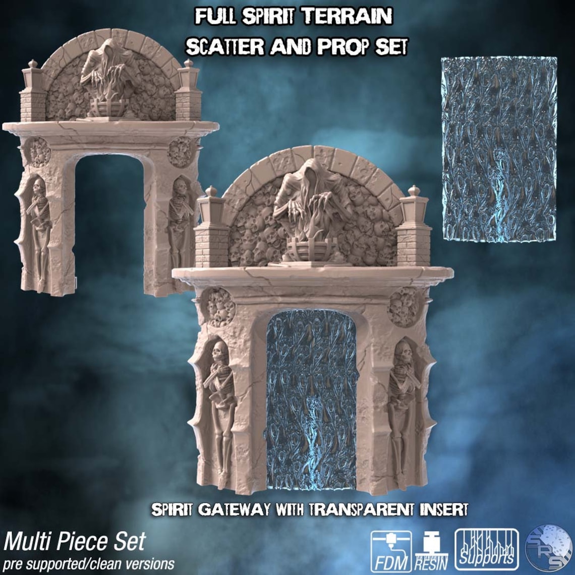 Spirit Terrain, Scatter, Scenery - Gravestone, Graveyard, Flames ...