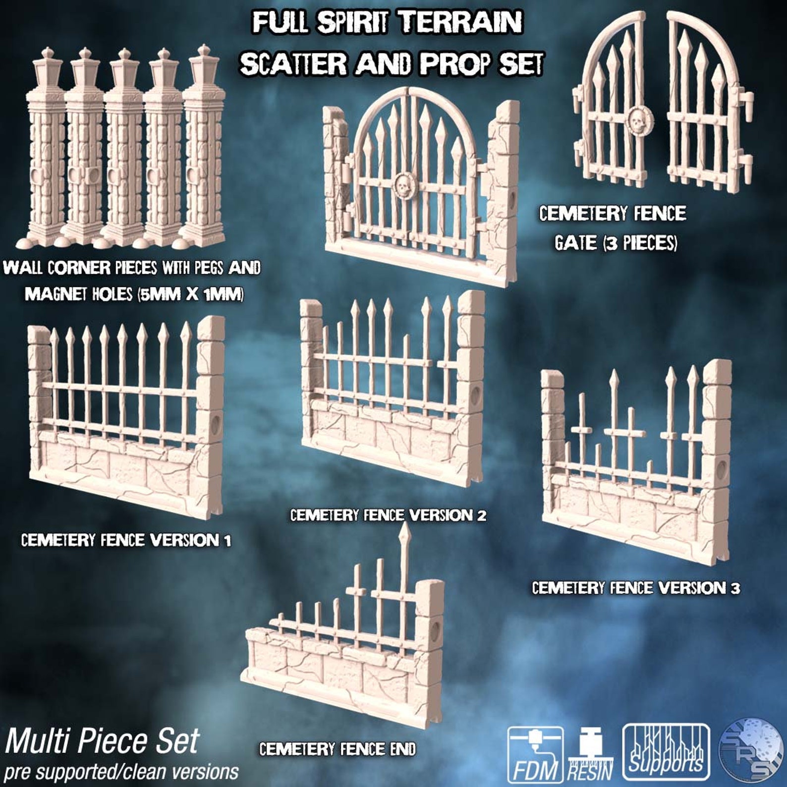 Spirit Terrain, Scatter, Scenery - Gravestone, Graveyard, Flames ...