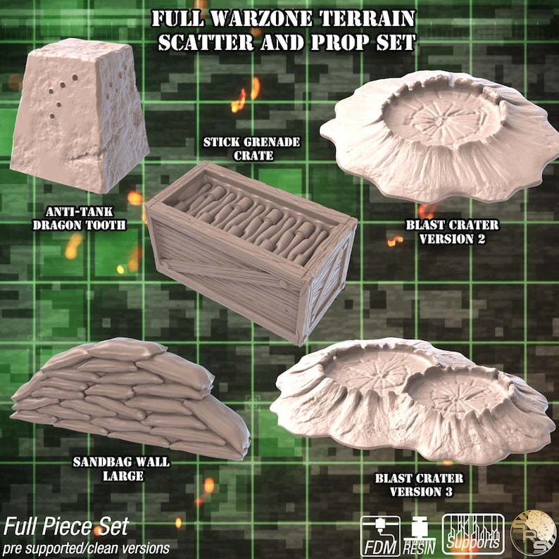 Warzone Terrain - Bolt Action, DUST, Flames of War, Historical, Warlord ...